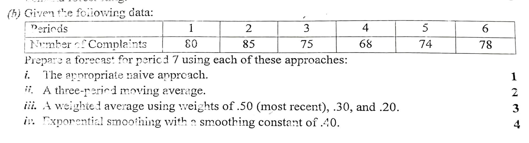 Solved Please use this formula for number (iv) ℓ t = α y t | Chegg.com