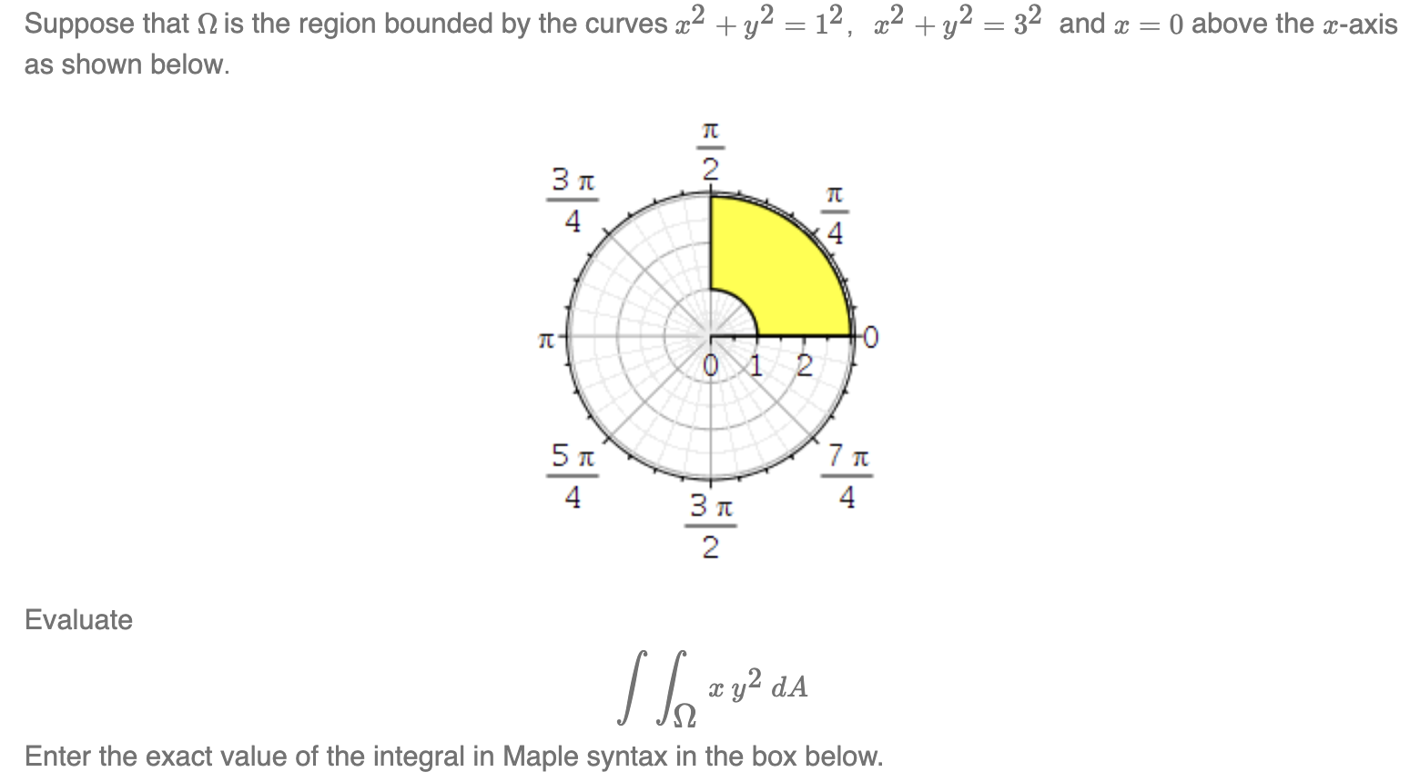 Solved Suppose that Ω is the region bounded by the curves | Chegg.com