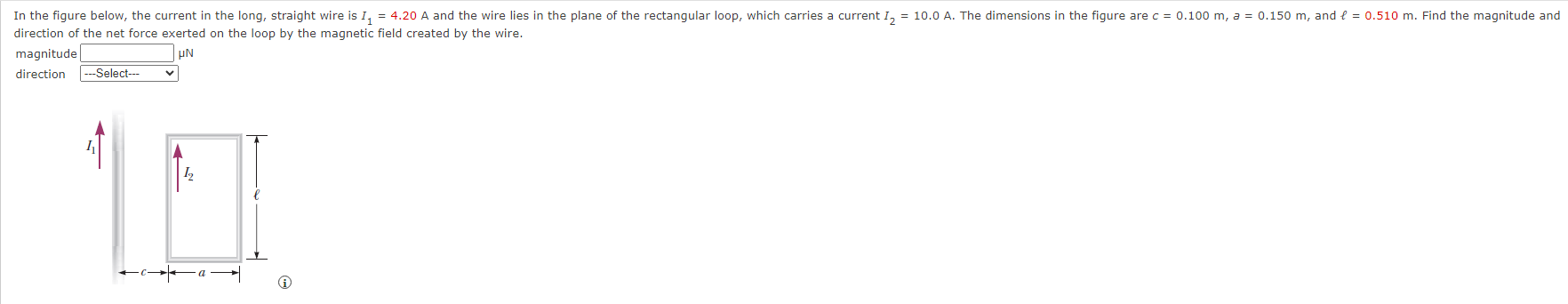 Solved direction of the net force exerted on the loop by the | Chegg.com