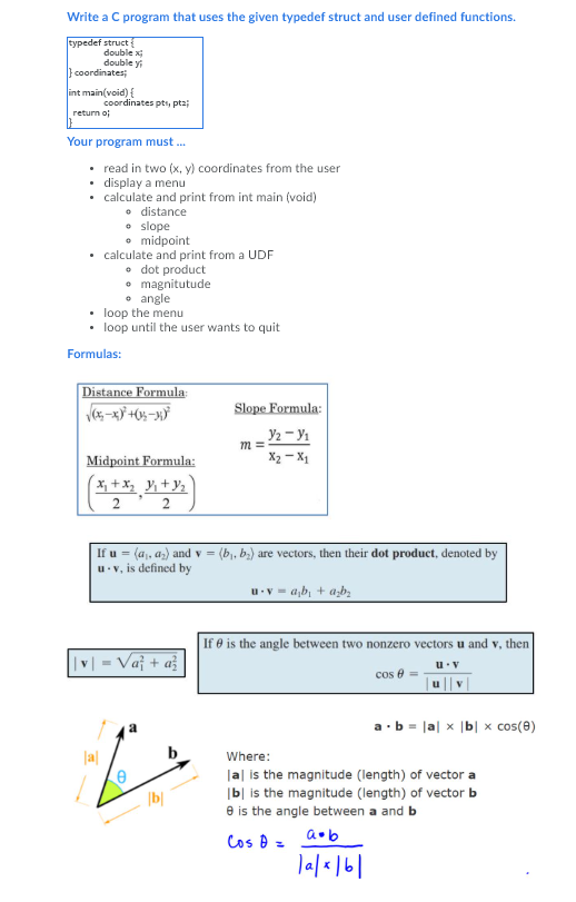 Solved Write A C Program That Uses The Given Typedef Struct 6518