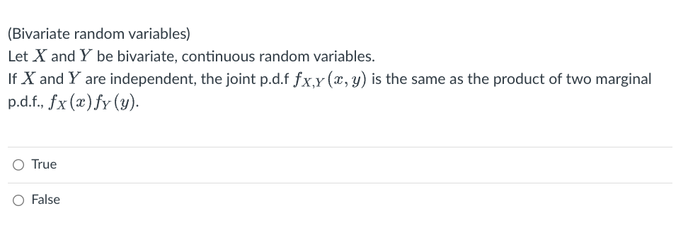 Solved Bivariate Random Variables Let X And Y Be 