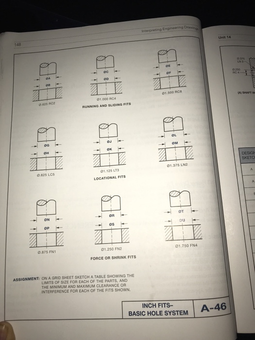 Solved Interpreting Engineering Drawin 148 Unit 14 carm UN 3 | Chegg.com