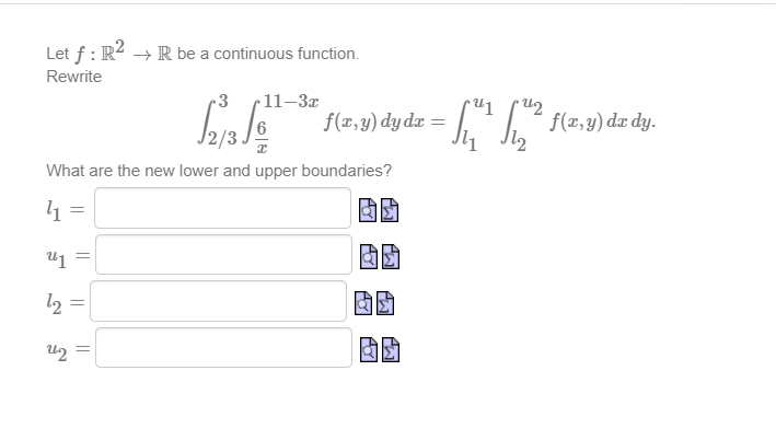 Solved Let f: R2 + R be a continuous function. Rewrite 3 | Chegg.com
