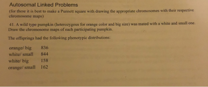Solved Autosomal Linked Problems (for these it is best to | Chegg.com
