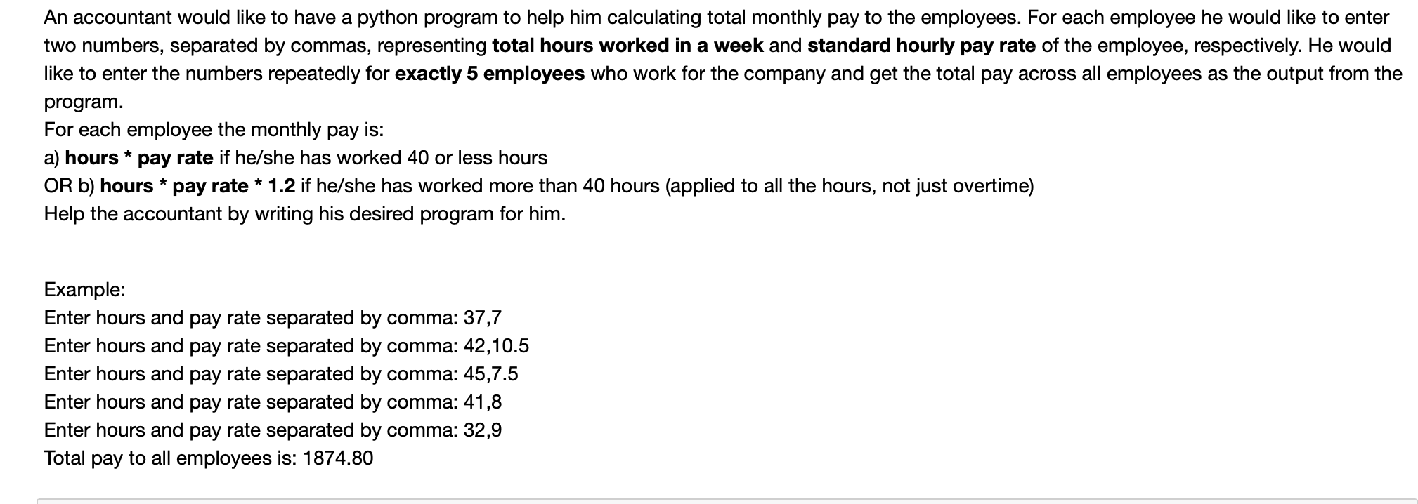 Solved In Python Jupyter, An accountant would like to have | Chegg.com
