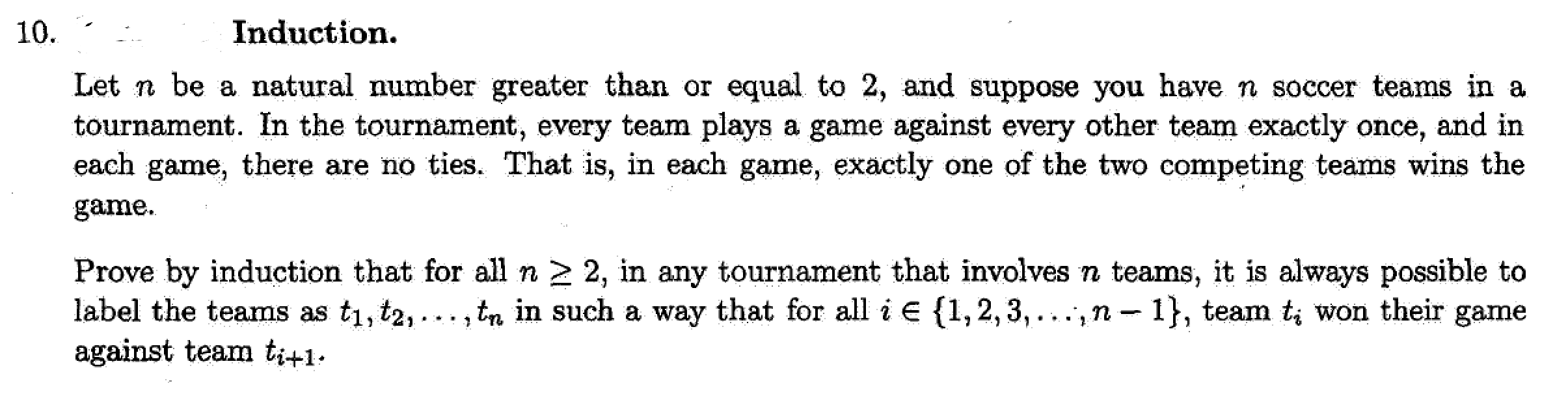 Solved Induction. Let n be a natural number greater than or | Chegg.com