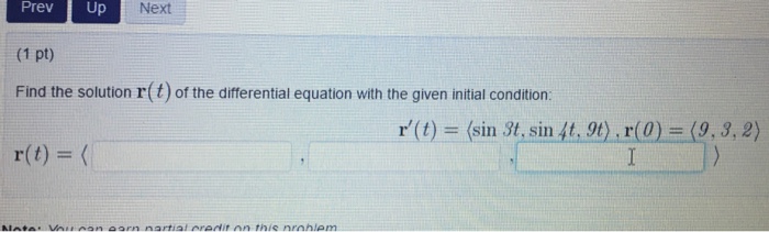 Solved Find the solution r(t) of the differential equation | Chegg.com