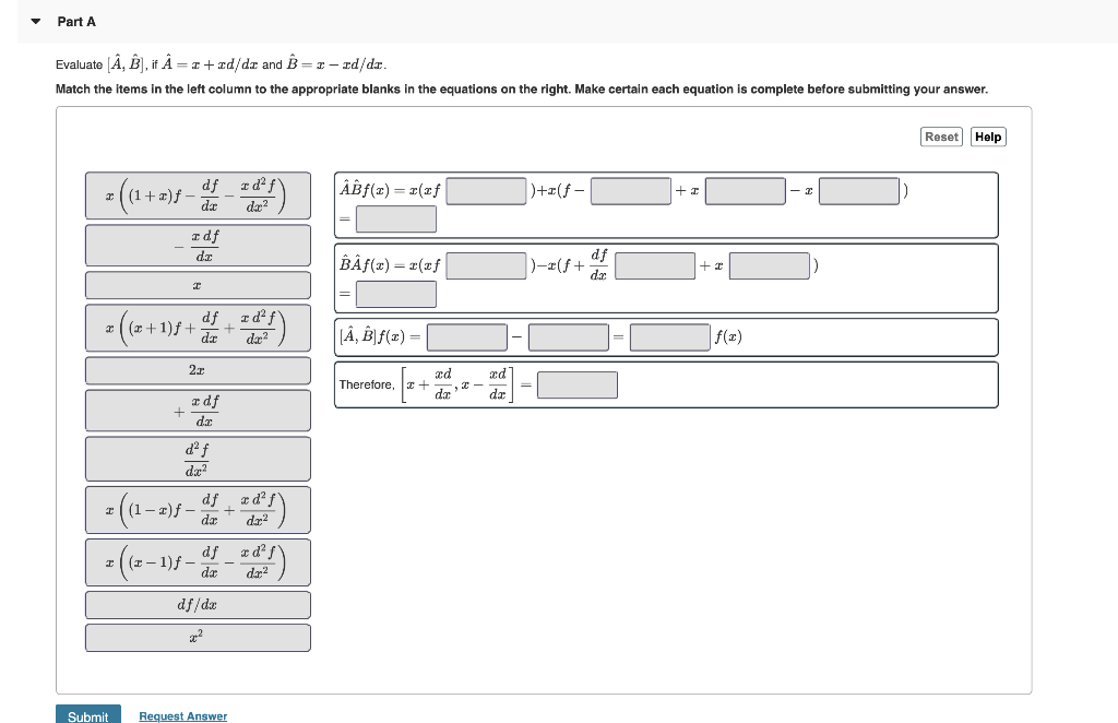 Solved Part A Evaluate [A, B], if Å=1+cd/da and B=1 – Id/dr. | Chegg.com