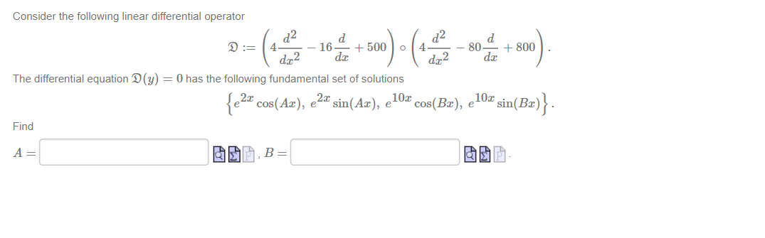 Solved Consider the following linear differential operator | Chegg.com