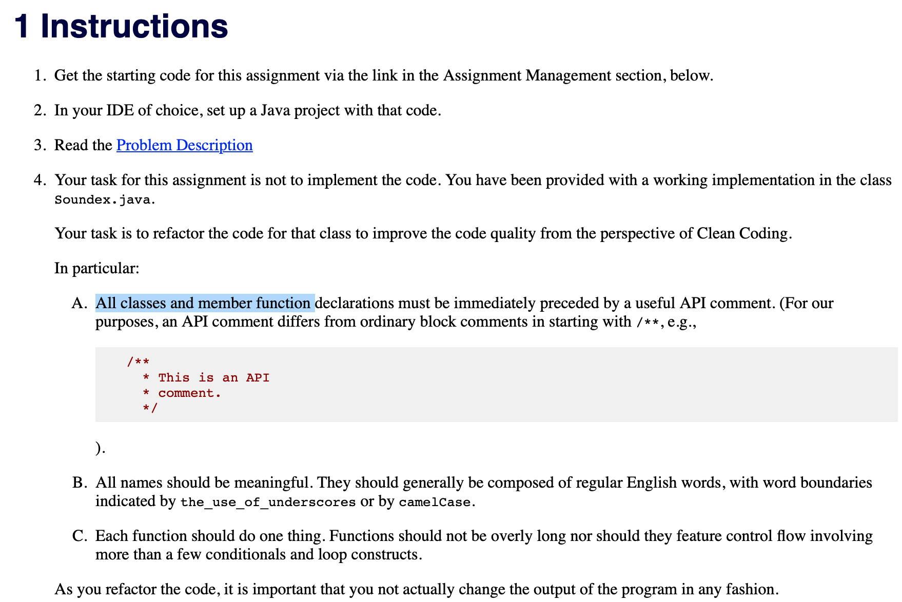 Solved In Java and please follow directions.Here is | Chegg.com