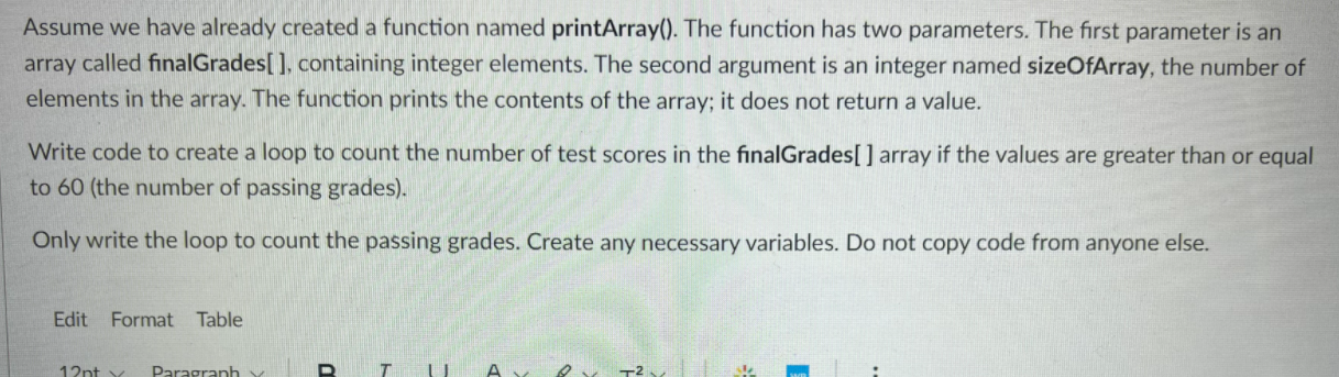Solved Assume we have already created a function named | Chegg.com