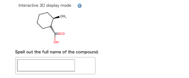 Solved Interactive 3D display mode CH, Spell out the full | Chegg.com