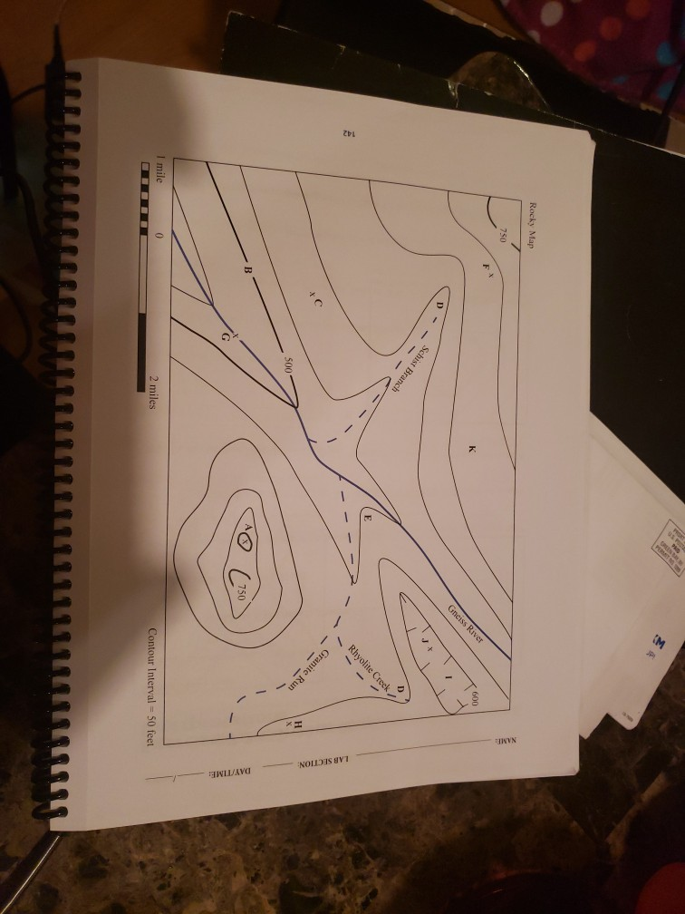 Solved NAME: LAB SECTION: DAY/TIME: Exercise 7.2 Contour Map | Chegg.com