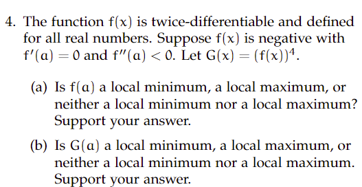 Solved The function f(x) is twice-differentiable and defined | Chegg.com