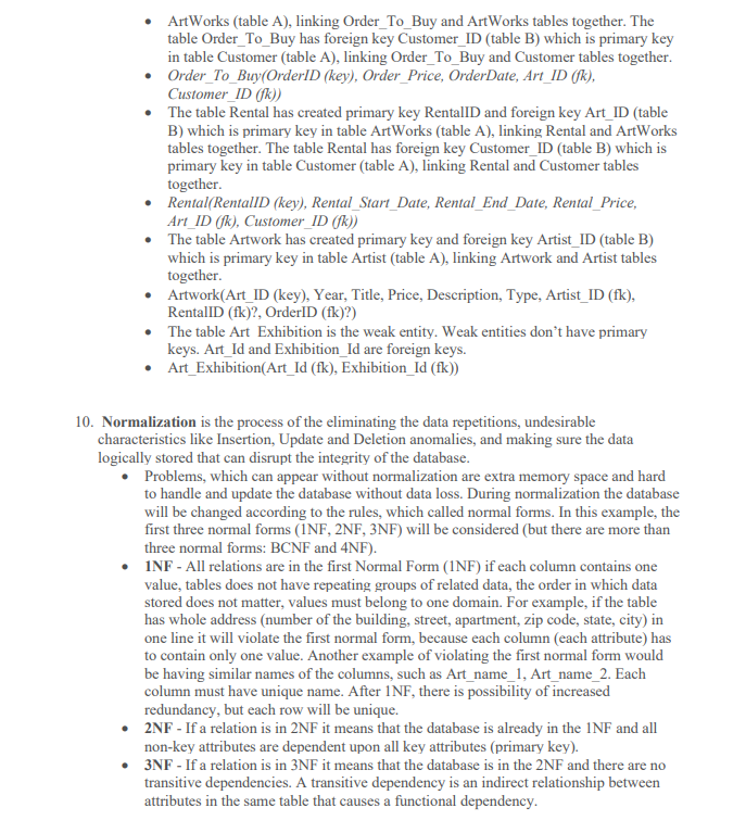 Solved - ArtWorks (table A), linking Order_To_Buy and | Chegg.com