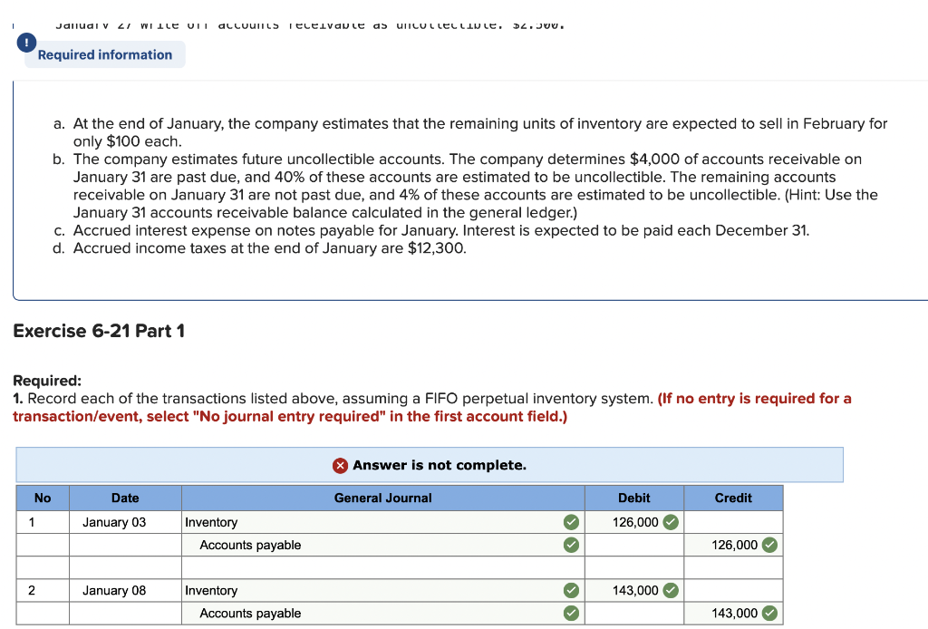 Solved Exercise 6-21 Complete the accounting cycle using | Chegg.com