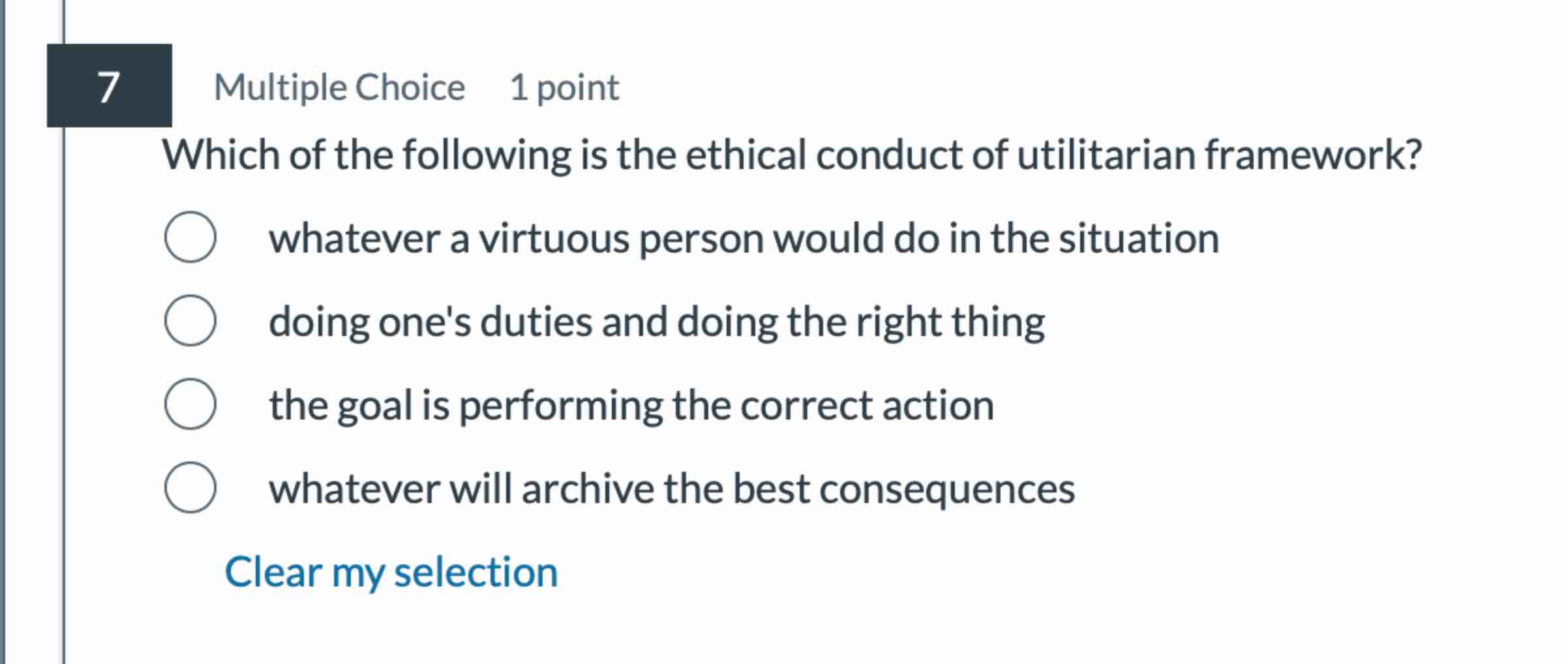 Solved Which of the following is the ethical conduct of | Chegg.com