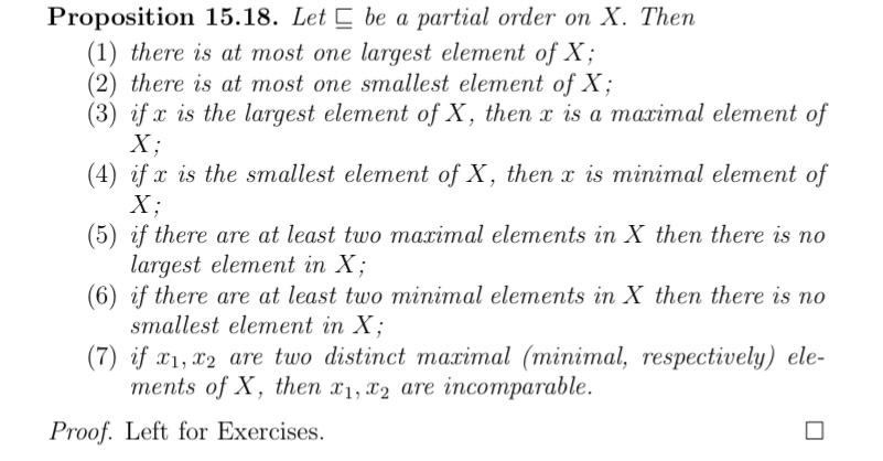 Solved Proposition 15.18. Let ⊑ be a partial order on X. | Chegg.com
