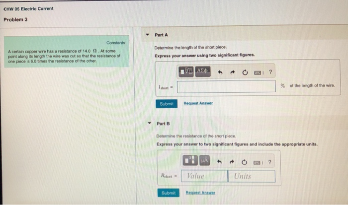 Solved CHW 05 Electric Current Problem 3 PartA Constants | Chegg.com