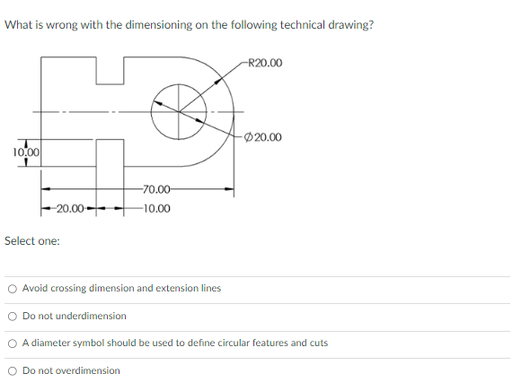 Solved What is wrong with the dimensioning on the following | Chegg.com