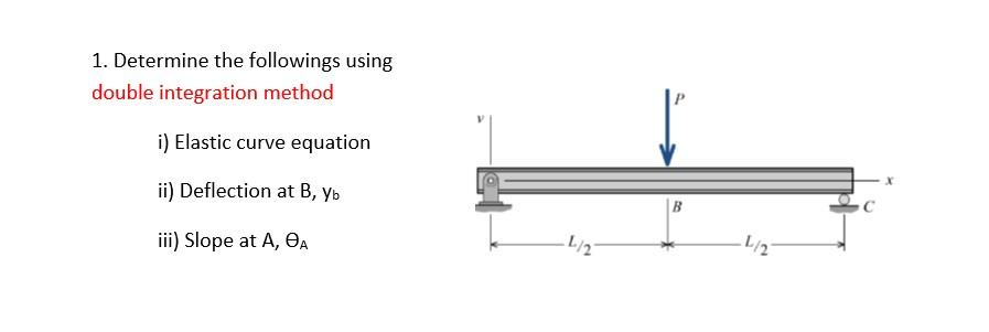 Solved 1. Determine the followings using double integration | Chegg.com