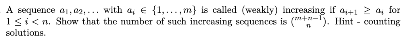 Solved A sequence a1,a2,dots with aiin{1,dots,m} ﻿is called | Chegg.com