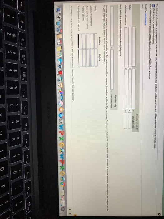 Solved Data Table Activity Cost Allocation Base Setup | Chegg.com
