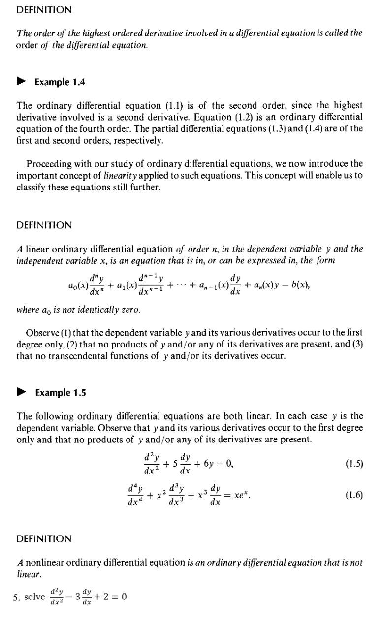 Solved The subject of differential equations constitutes a | Chegg.com