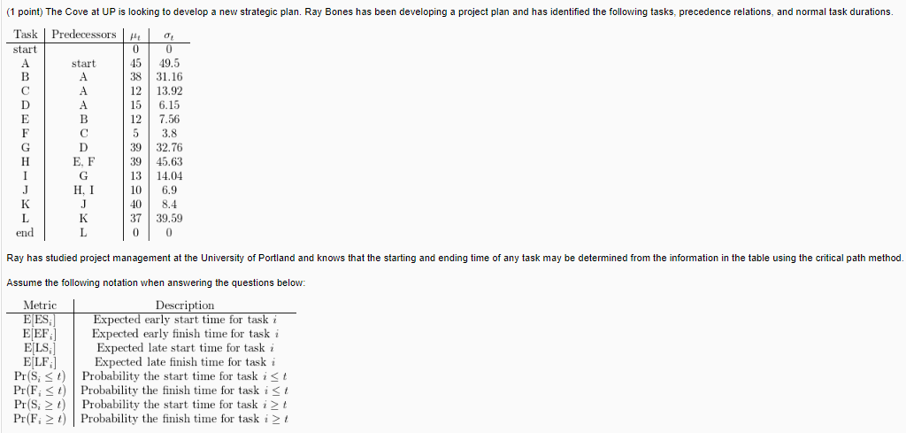 Solved Assume the following notation when answering the | Chegg.com