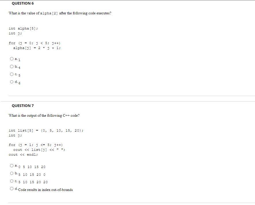 Solved Write The Code To Declare An Array Of Floats Called 0642