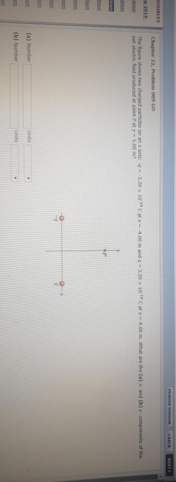 Solved PRINTER VERSION BACK NEXT SOURCES Chapter 22, Problem | Chegg.com