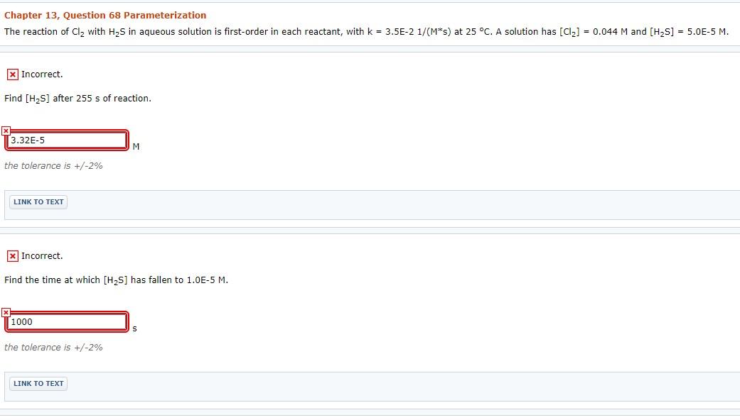 Solved Chapter 13, Question 68 Parameterization The reaction | Chegg.com