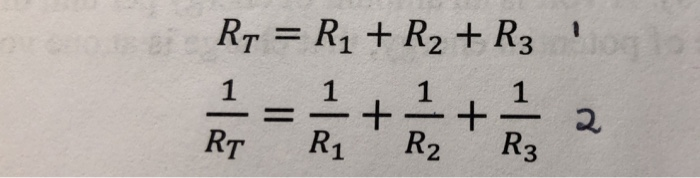 Solved RT = R1 + R2 + R3 1 RT R1 R2 R3 1 1 ions: from | Chegg.com