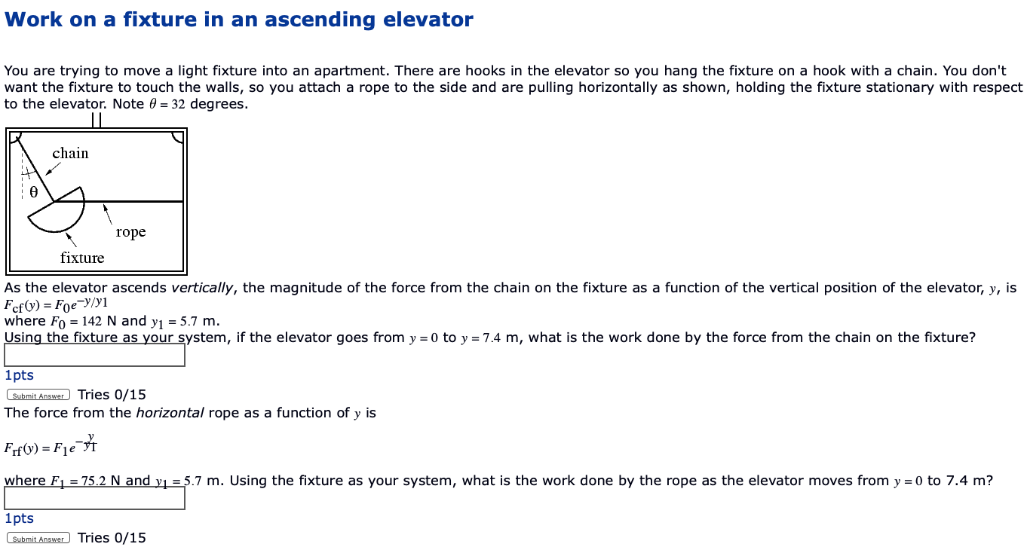 Solved Work on a fixture in an ascending elevator You are | Chegg.com