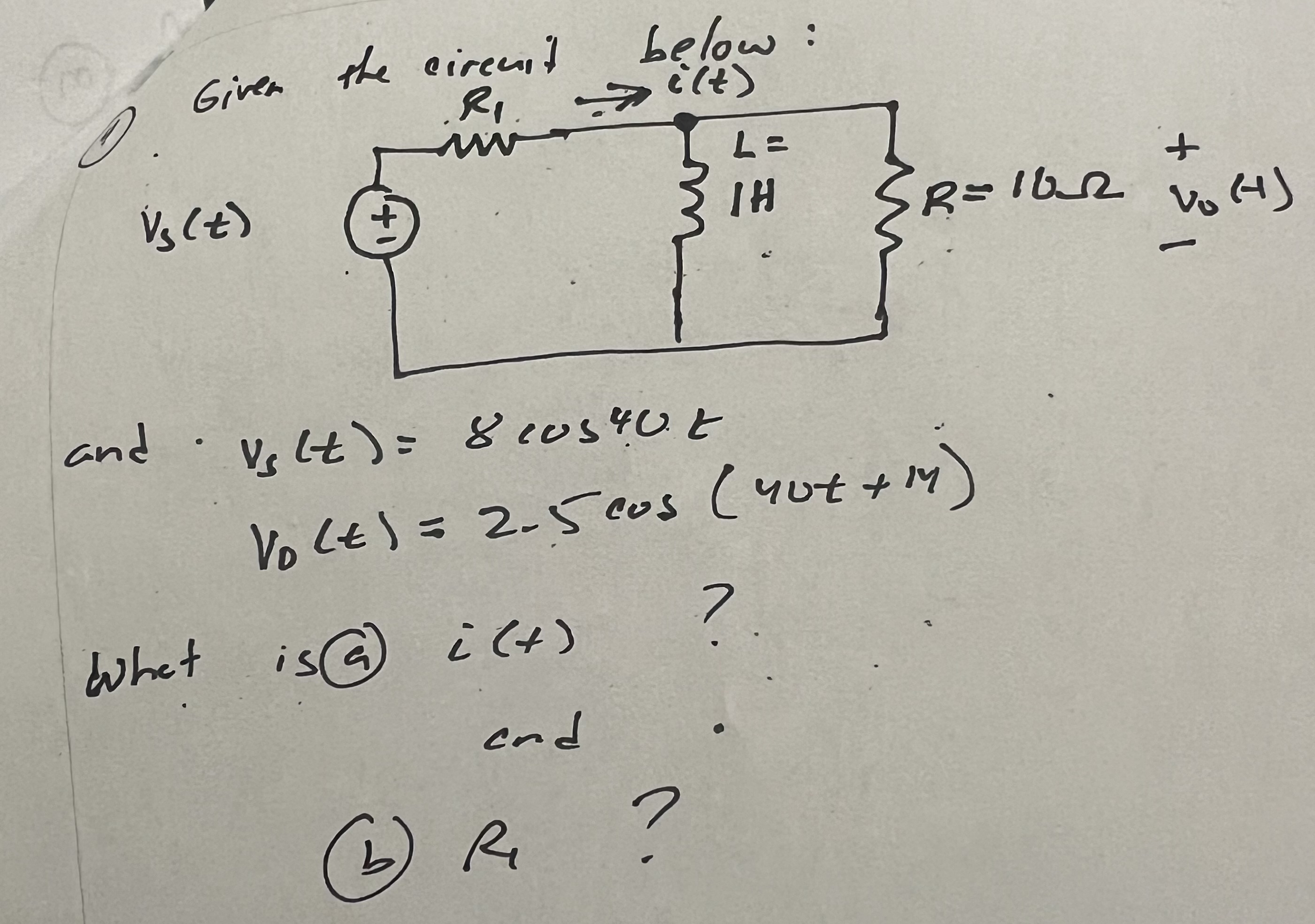 Solved Given the circuit | Chegg.com
