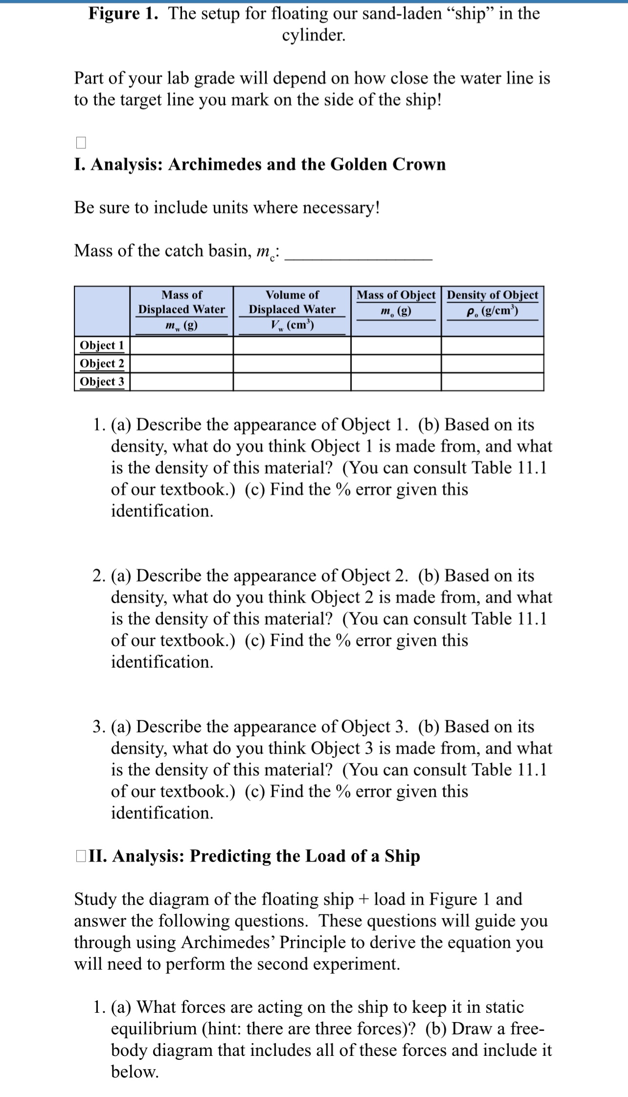 I. Archimedes and the Golden Crown Okay, so we're not | Chegg.com