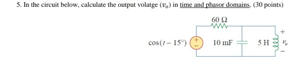 Solved In the circuit below, calculate the output volatge | Chegg.com