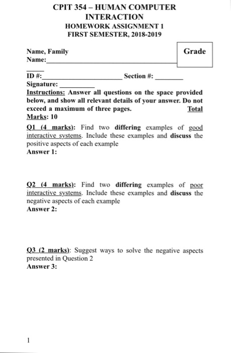 Solved CPIT 354- HUMAN COMPUTER INTERACTION HOMEWORK | Chegg.com