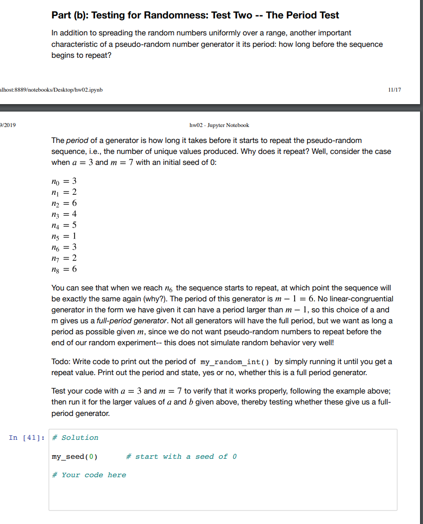 MY CODE FOR random_int # my_random_int() returns a | Chegg.com
