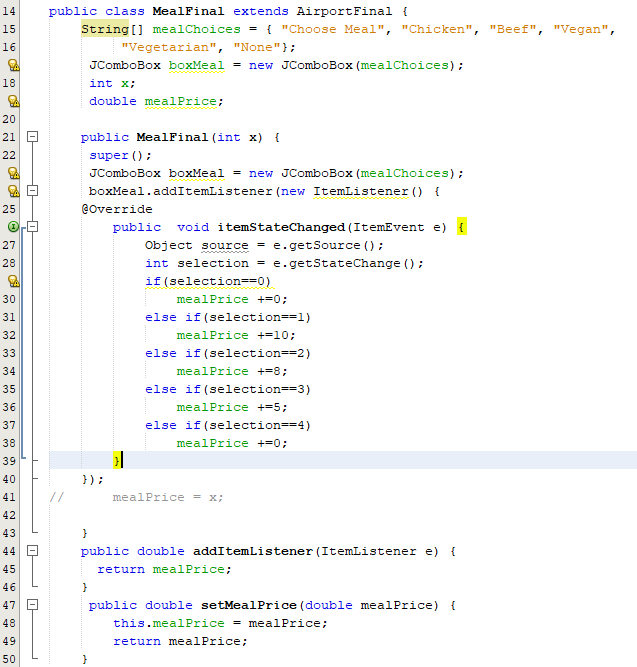 Solved The child class (mealFinal, the 2nd photo) is used | Chegg.com