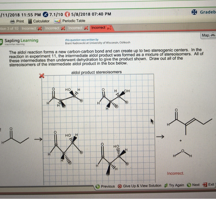 Solved omillan learming Draw the aldol self-condensation | Chegg.com