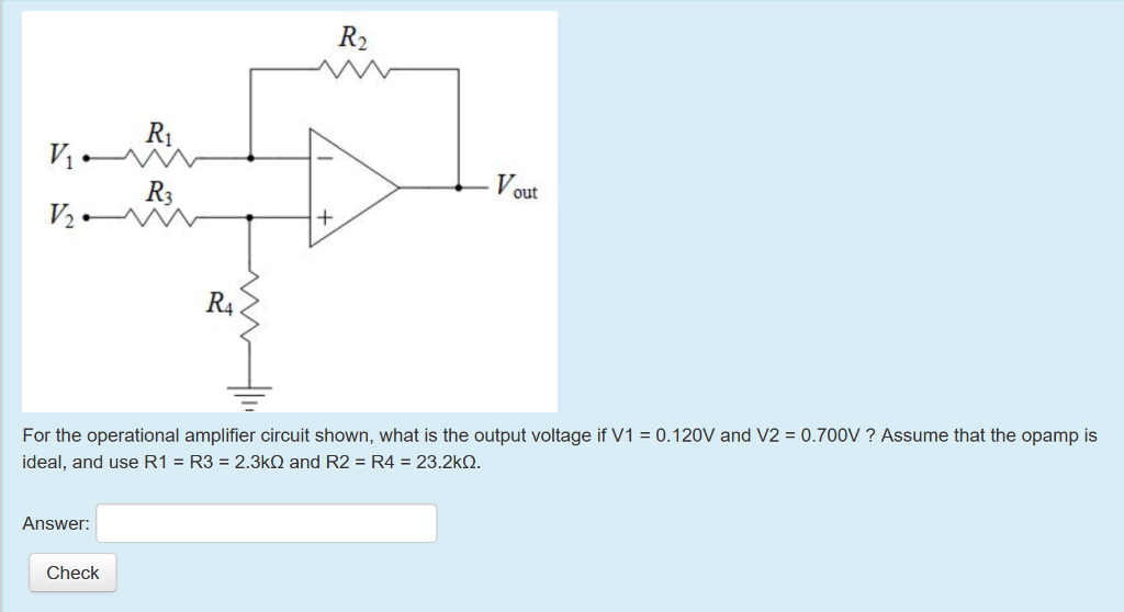 Solved 0 For the operational amplifier circuit shown, what | Chegg.com