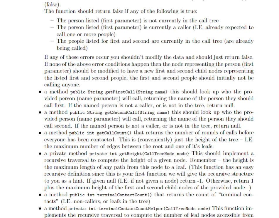 Please write the following methods in Java. public | Chegg.com