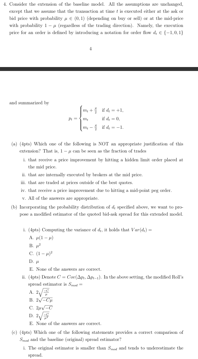 Solved Consider the extension of ﻿the baseline model. All | Chegg.com