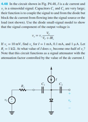 Solved 4.48 In the circuit shown in Fig. P4.48, I is a de | Chegg.com