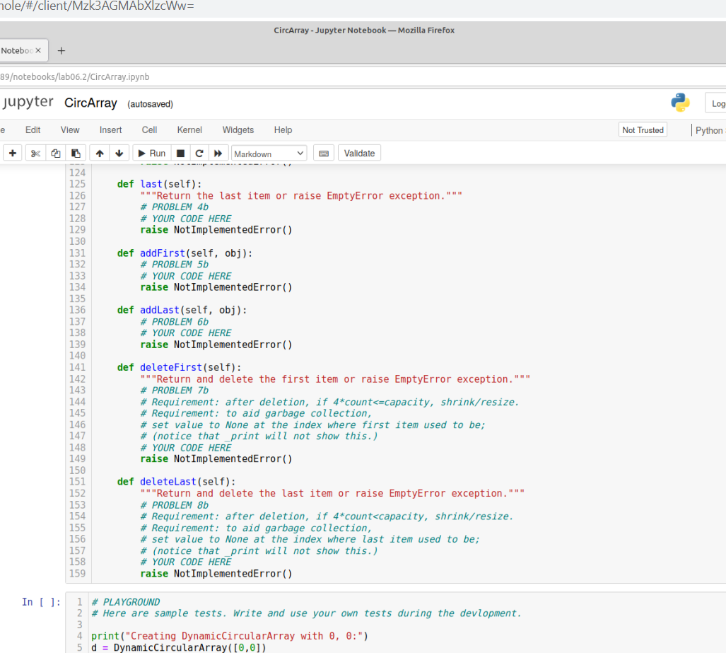 Solved jupyter CircArray (autosaved) File Edit View Insert | Chegg.com