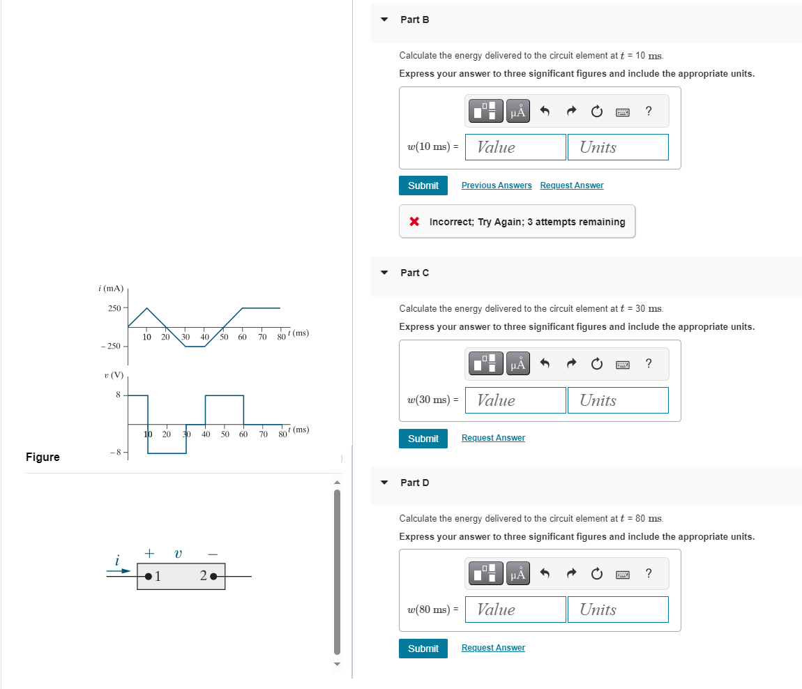 Solved 1. ﻿Calculate the energy delivered to the circuit | Chegg.com