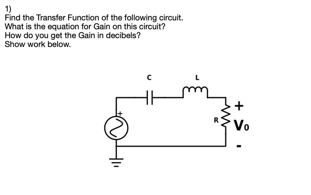 Solved 1) Find the Transfer Function of the following | Chegg.com