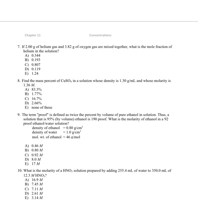 Solved Chapter 11 Concentrations 1. 1.68 L of an aqueous | Chegg.com