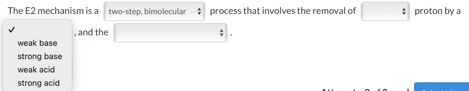 Solved The following questions relate to the E2 mechanism. | Chegg.com